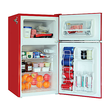 open mini refrigerator