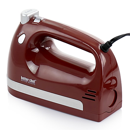 Better Chef MegaMix 5 Speed Hand Mixer Red - Office Depot