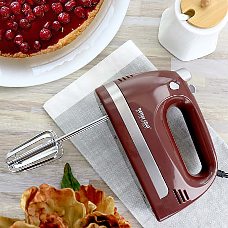 Better Chef MegaMix 5 Speed Hand Mixer Red - Office Depot