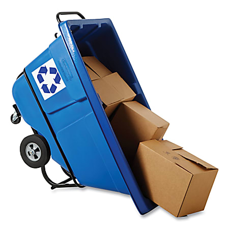 Rubbermaid Commercial BRUTE Rotomolded Recycling Tilt Truck 1 cu yd ...