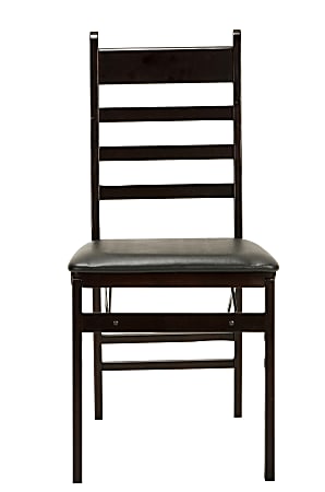 Cosco Ladder Back Folding Chairs Black Set Of 2 - Office Depot