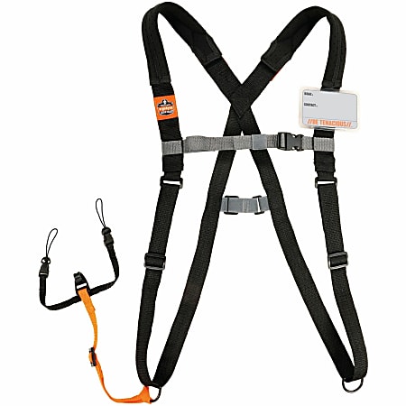 Ergodyne Squids 3138 Barcode Scanner Harness And Lanyard Small Black ...