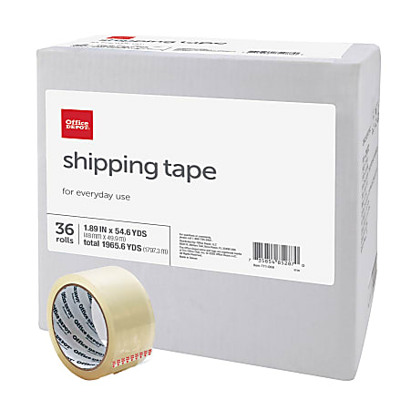 Office Depot Brand Shipping Packing Tape 1.89 x 54.6 Yd. Clear Box Of ...