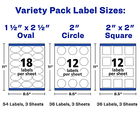 Avery Print To The Edge Variety Pack AVE80510 White Pack Of 126 ...