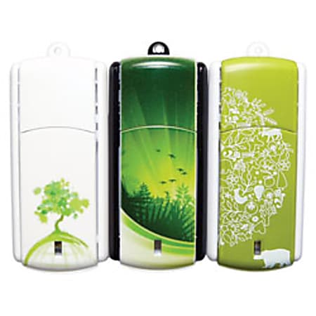 Ativa Flip Top USB Flash Drive With ReadyBoost 4GB Green Designs No ...