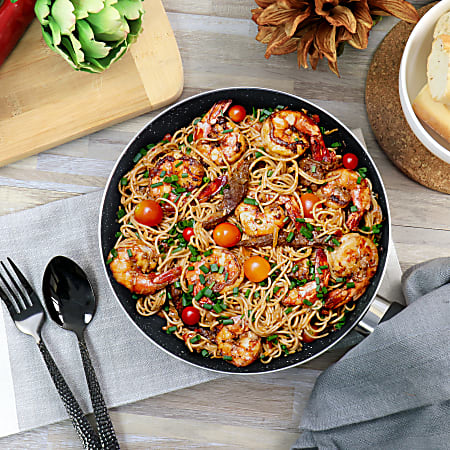 Oster Luneta Aluminum Nonstick Frying Pan 8 Gray - Office Depot