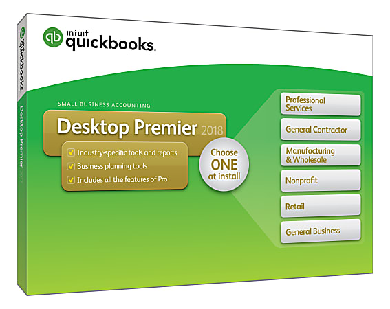 Intuit QuickBooks Desktop Premier 2018 DiscDownload - Office Depot