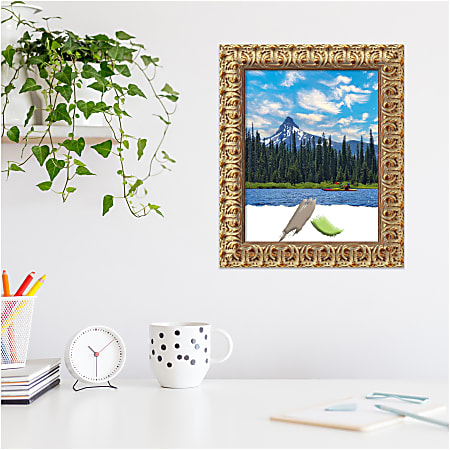 Amanti Art Florentine Gold Wood Picture Frame 14 x 17 Matted For 11 x ...
