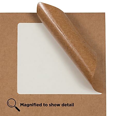 JAM Paper Mailing Address Labels Rectangle 3 13 x 4 Brown Kraft Pack Of ...