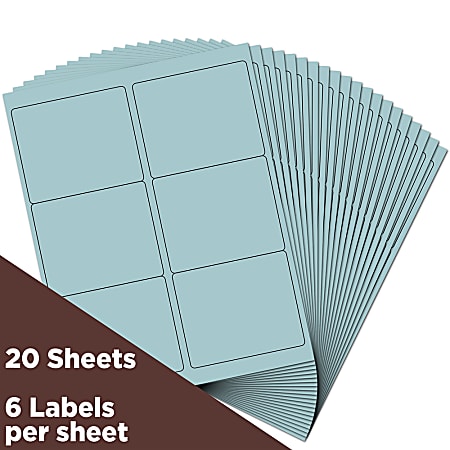 JAM Paper Mailing Address Labels Rectangle 3 13 x 4 Baby Blue Pack Of ...