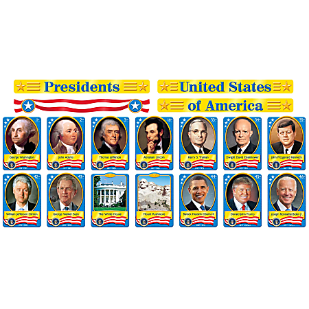 TREND U.S. Presidents Bulletin Board Set 5 x 8 12 Pre K Grade 12 ...