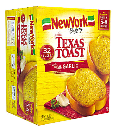 New York Garlic Texas Toast 44.96 Oz Box Of 32 Slices - Office Depot