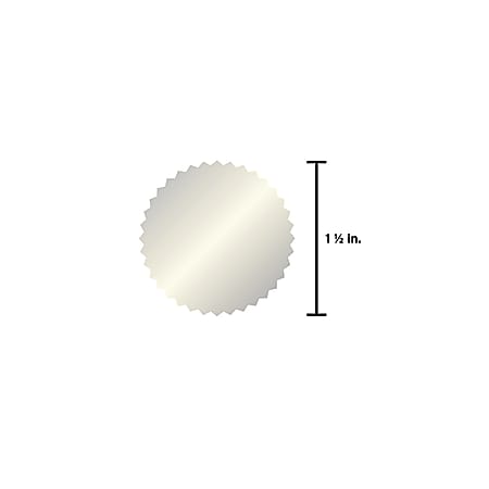 JAM Paper Glossy Wafer Seals With Serrated Edges 1 58 Silver Pack Of ...