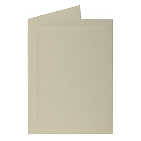 JAM Paper Strathmore Fold Over Cards With Panel 4 Bar 3 12 x 4 78 Ivory ...