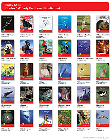 Rigby Sails Nonfiction Add To Pack Early Red Level Grades 1 2 1 Set Of ...