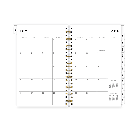 Planning Calendar AG Multi Color Smoke PP 5x8 AY26 27 - Office Depot