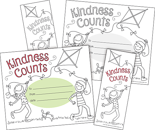 Barker Creek Color Me Awards Bookmarks Set 8 12 x 5 12 Kindness Counts ...