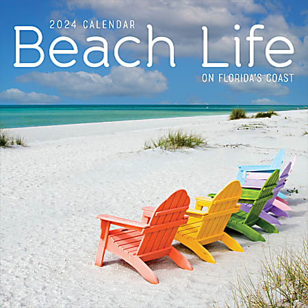 2024 TF Publishing Scenic Monthly Wall Calendar 12 x 12 Beach Life ...