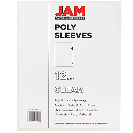 JAM Paper Plastic Sleeves 9 x 11 12 1 Capacity Clear Pack Of 12 ...