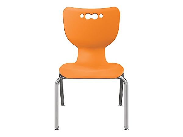 MooreCo Hierarchy Armless Chair 14 Seat Height Orange - Office Depot