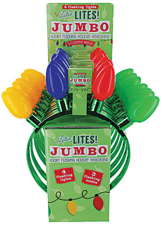 DM Merchandising Lotsa Lites JUMBO Flashing Headband 8 12 H x 7 W x 1 D ...