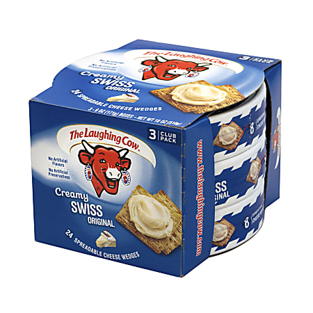 The Laughing Cow Original Creamy Swiss Wedges 8 Wedges Per Tub Pack Of ...