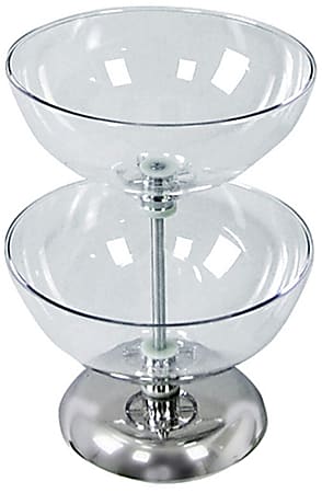Azar Displays 2 Tier Bowl Display 17 12 H x 12 W x 12 D Clear - ODP ...