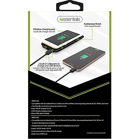 Mizco Induction Charger 5 V DC Output Input connectors USB - Office Depot