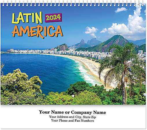 Custom Latin America Spiral Wall Calendar 11 x 17 - Office Depot
