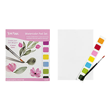 Brea Reese Blank Watercolor Pad Set Classic Colors - Office Depot