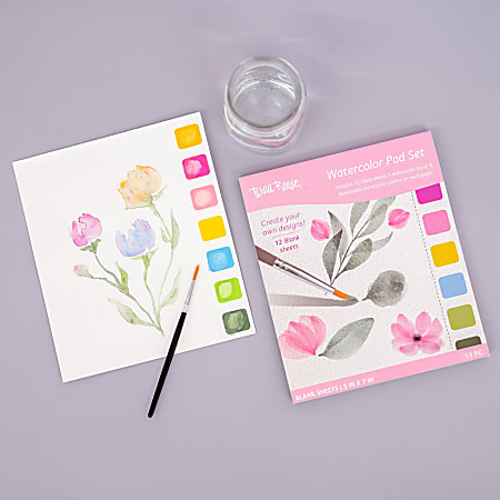 Brea Reese Blank Watercolor Pad Set Classic Colors - Office Depot