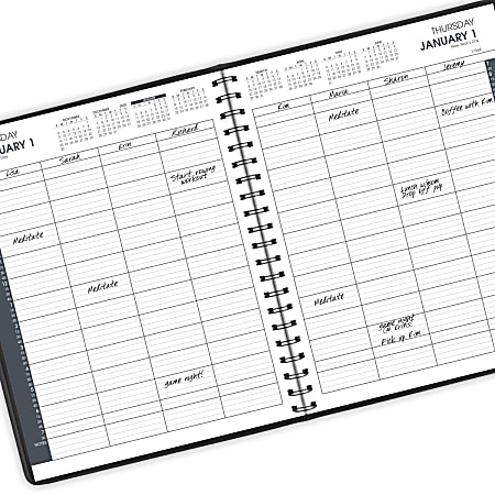 AT A GLANCE 2026 Eight Person Daily Appointment Book Two Volume Set ...