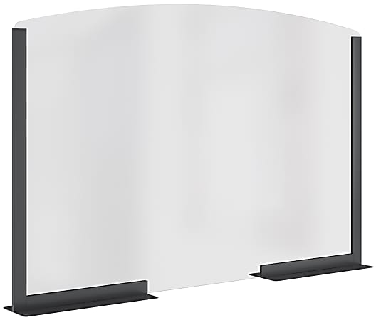 Deflecto Booth Barrier 36 W x 23 12 H ClearBlack - Office Depot
