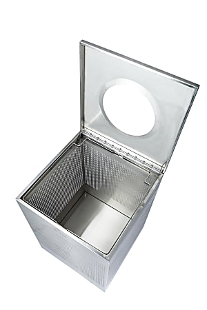 Alpine Industries Steel Indoor Trash Can 40 Gallons 151 liters Silver ...