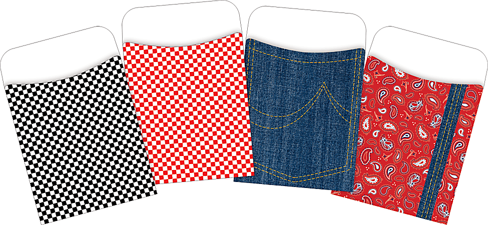 Barker Creek Peel Stick Library Pockets 3 12 x 5 18 Country Western Set ...
