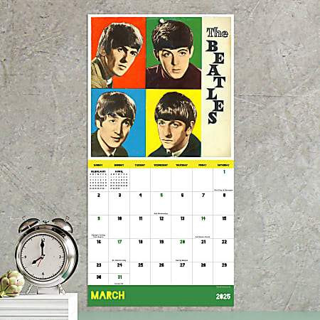 2025 TF Publishing Monthly Mini Wall Calendar 7 x 7 The Beatles January ...