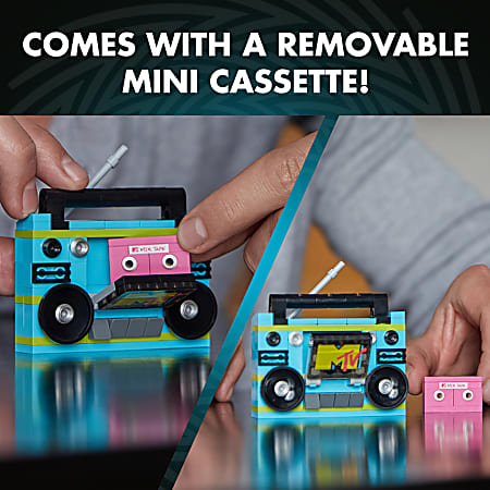 Brickcraft MTV Retro Builds Boom Box Brick Building Set Set Of 96 ...