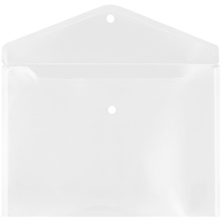 JAM Paper Booklet Plastic Envelopes Letter Size 9 34 x 13 Button Snap ...
