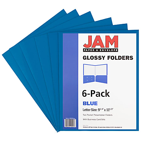 blue presentation folders