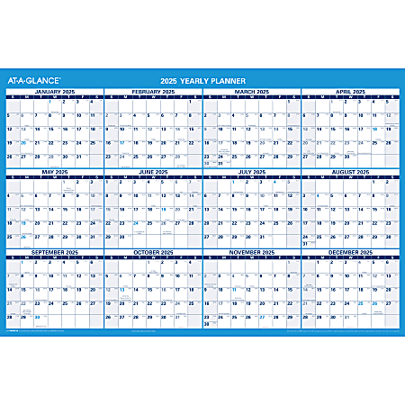 2024 2025 AT A GLANCE Reversible Academic And Regular Year Wall ...