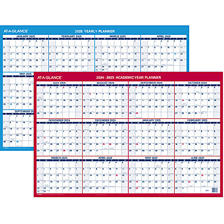 2024 2025 AT A GLANCE Reversible Academic And Regular Year Wall ...