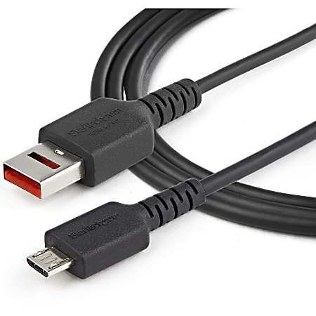 StarTech.com 3ft 1m Secure Charging Cable USB A to Micro USB Data Blocker Charge Only Cable ...