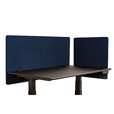 Luxor RECLAIM Acoustic Privacy Desk Panels, 48"W, Starlight Blue, Pack Of 2