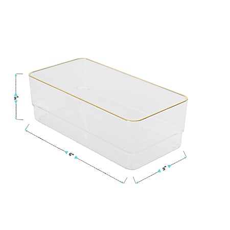 Martha Stewart Kerry Plastic Stackable Office Desk Drawer Organizers 2 ...