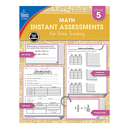 Carson Dellosa Instant Assessments For Data Tracking Math Resource Book ...