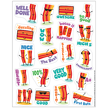 Eureka Scented Stickers Bacon 80 Stickers Per Pack Set Of 6 Packs ...
