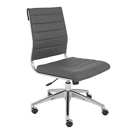 Eurostyle Axel Armless Faux Leather Low Back Commercial Office Chair ...