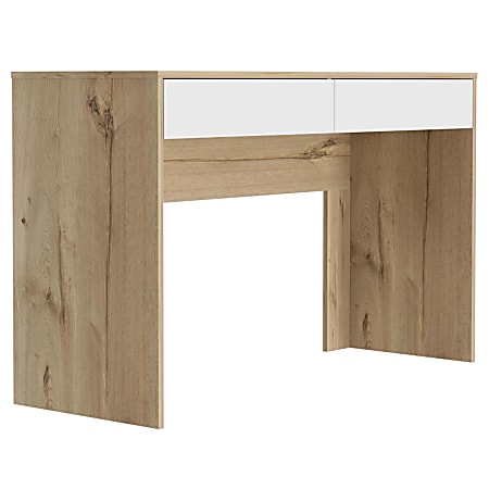 RTA Acre 48 W Computer Desk With 2 Drawers NaturalWhite - Office Depot