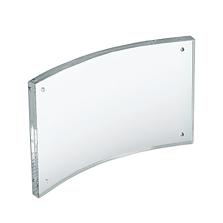 Azar Displays Curved Magnetic Acrylic Sign Holders 4 x 6 Clear Pack Of ...