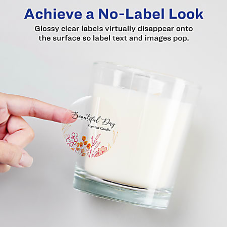 Avery Glossy Permanent Labels With Sure Feed 94506 CGF50 Round 1 12 ...